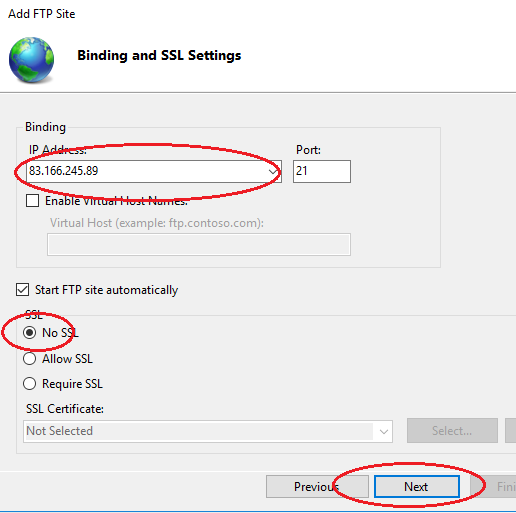 Setting up an FTP server on Windows Server 2016